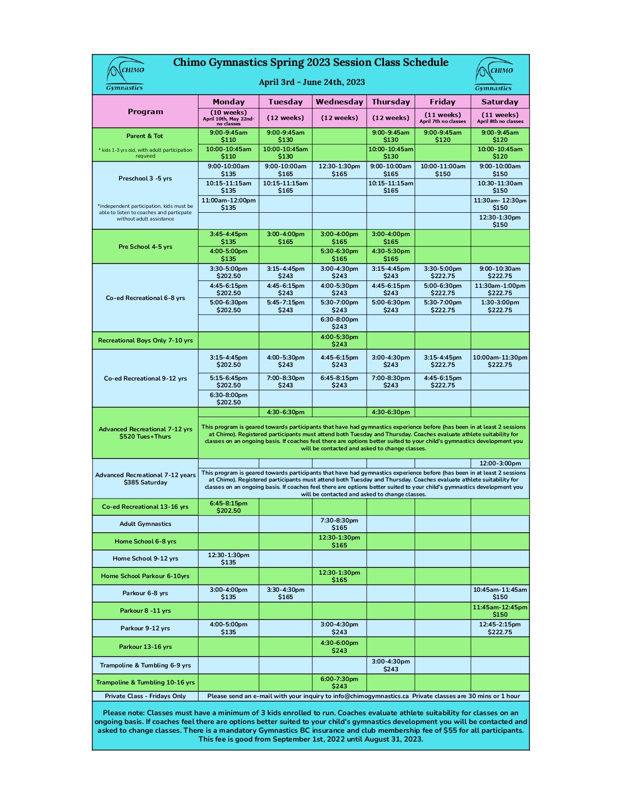 Home :: Chimo Gymnastics